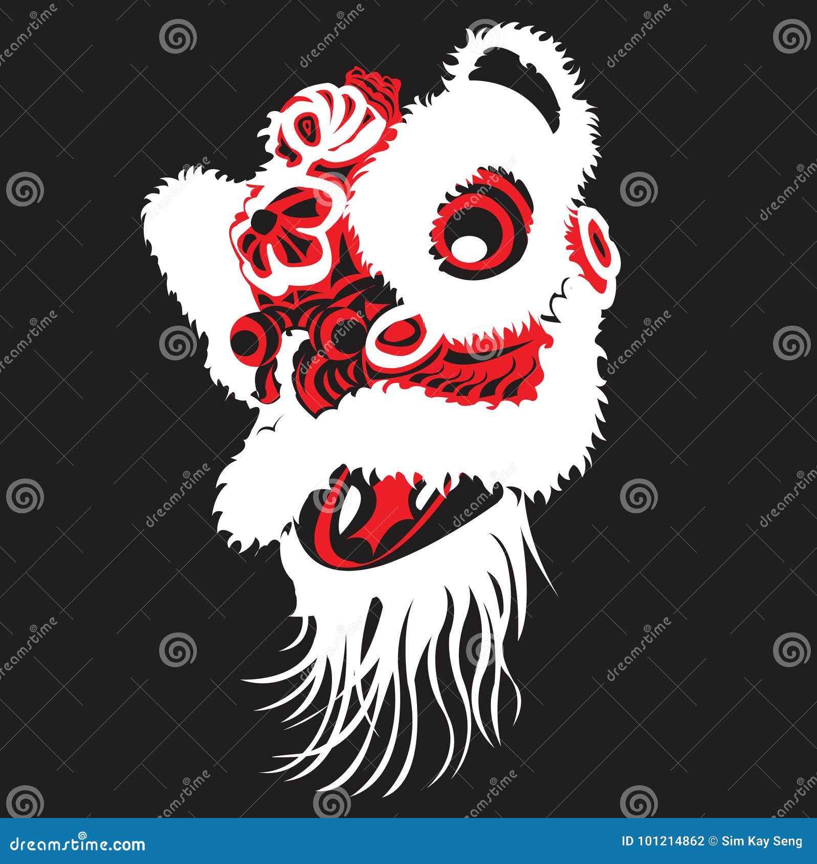 Lion Dance illustrazione vettoriale. Illustrazione di coltura - 101214862