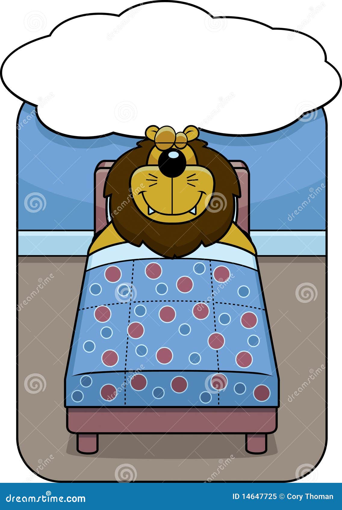 Lion Dreaming stock vector. Illustration of sleeping - 14647725