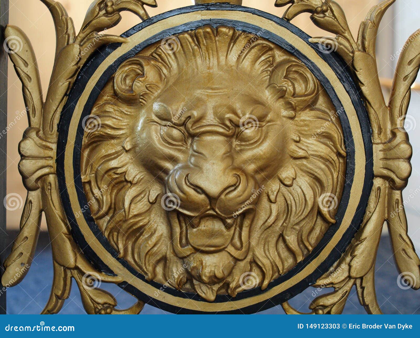 Lion Emblem on Railing at San Francisco City Hall Stock Image - Image ...