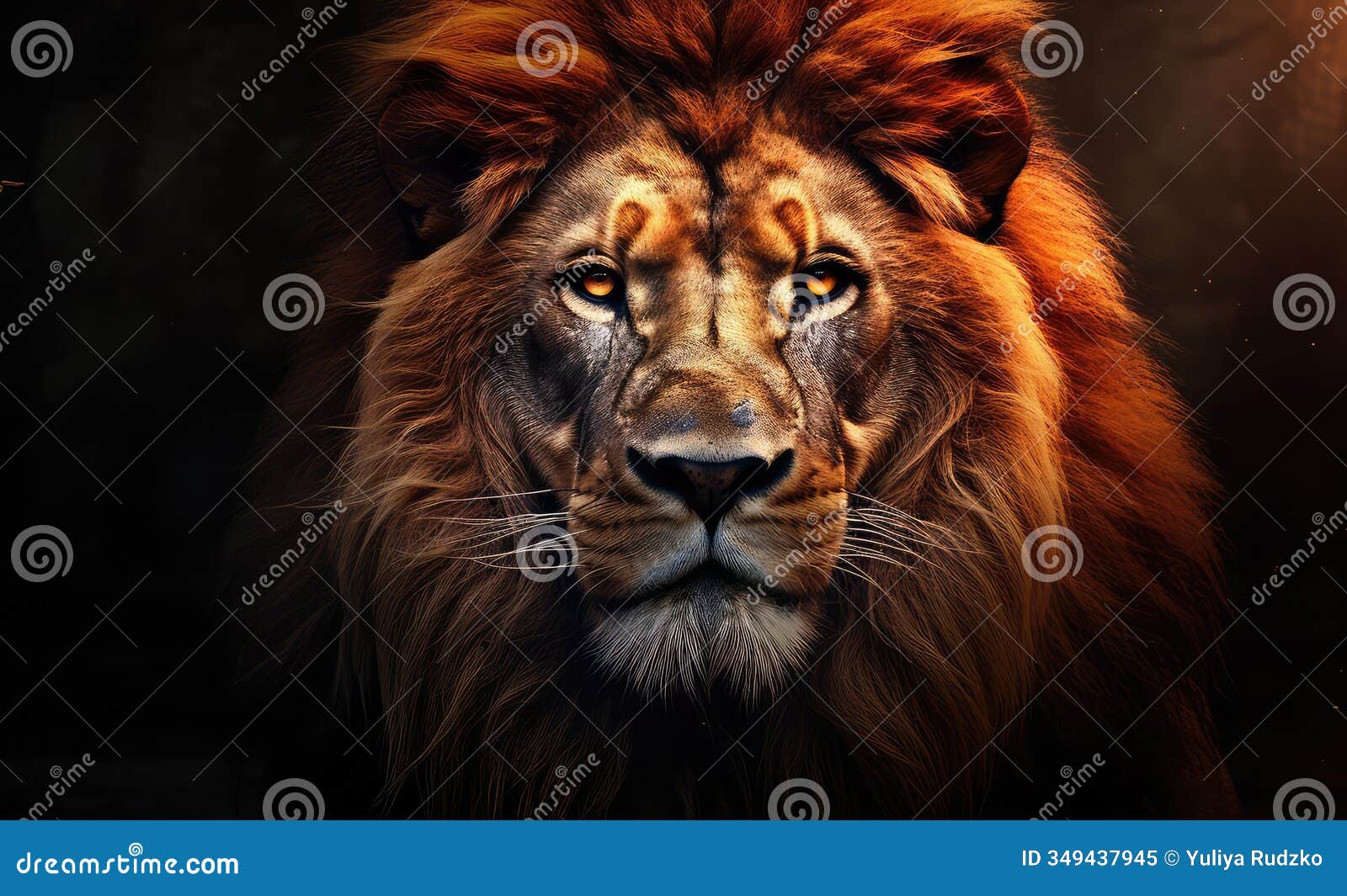Lion Face Artwork, High Resolution Desktop Wallpaper Stock Image ...