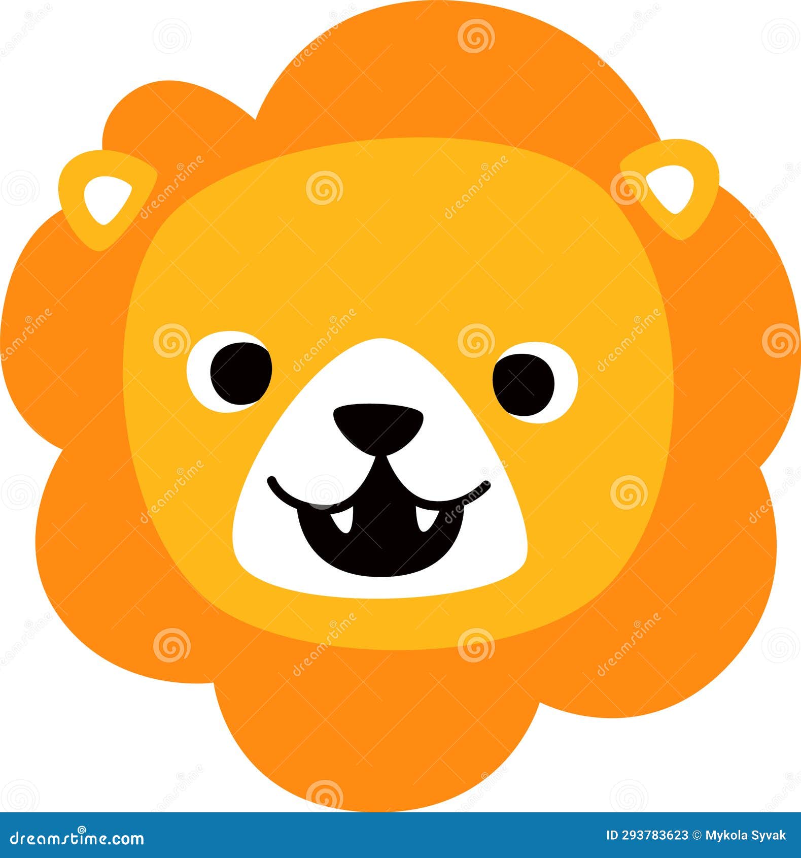 Lion Face Icon stock vector. Illustration of king, symbol - 293783623