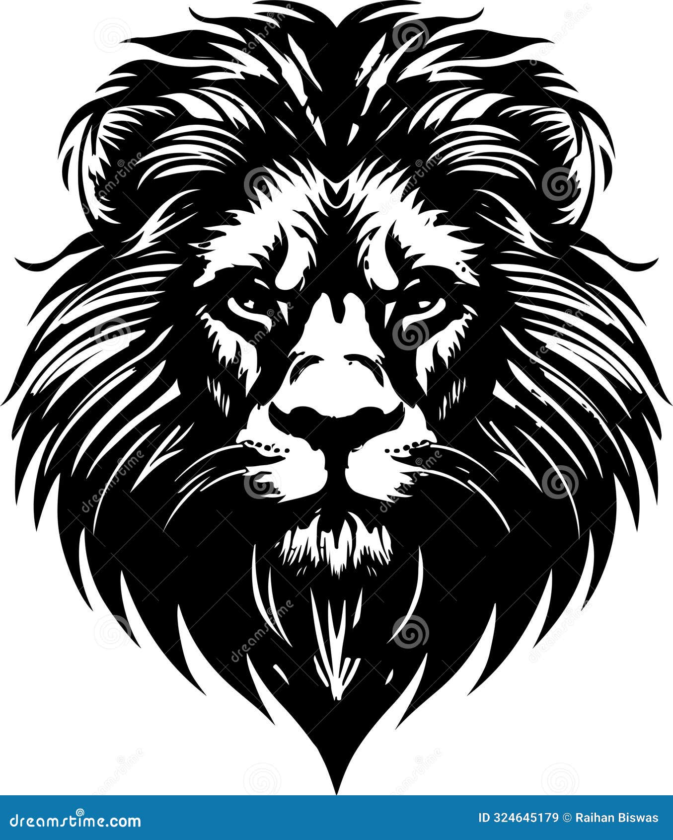 Lion Face Logo Vector Illustration Stock Vector - Illustration of ...