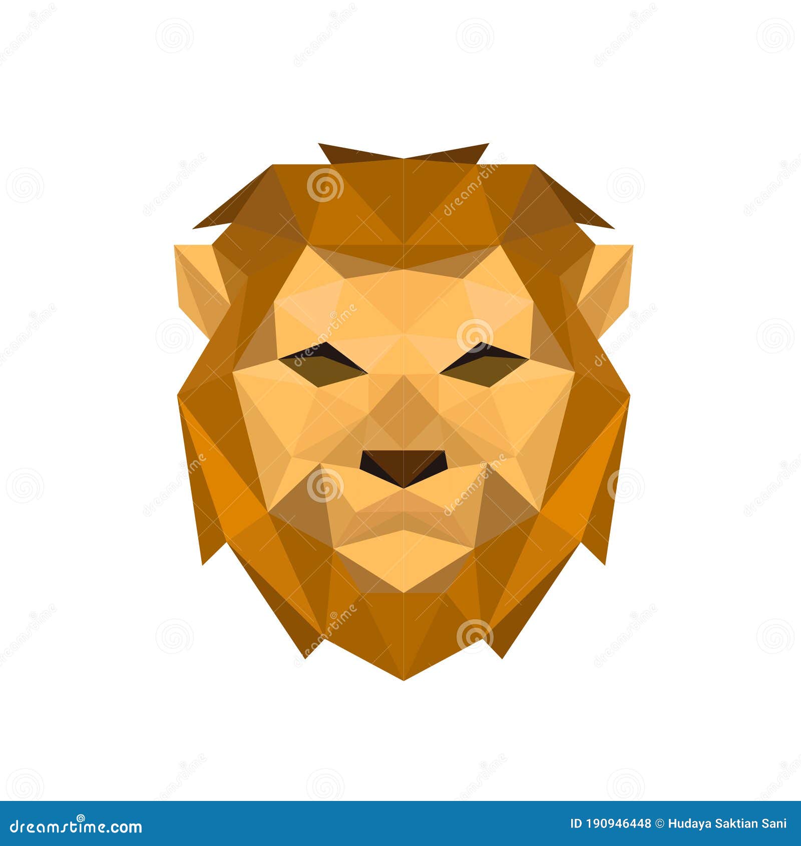 LION FACE with POLYGONAL GEOMETRIC STYLE Stock Illustration ...