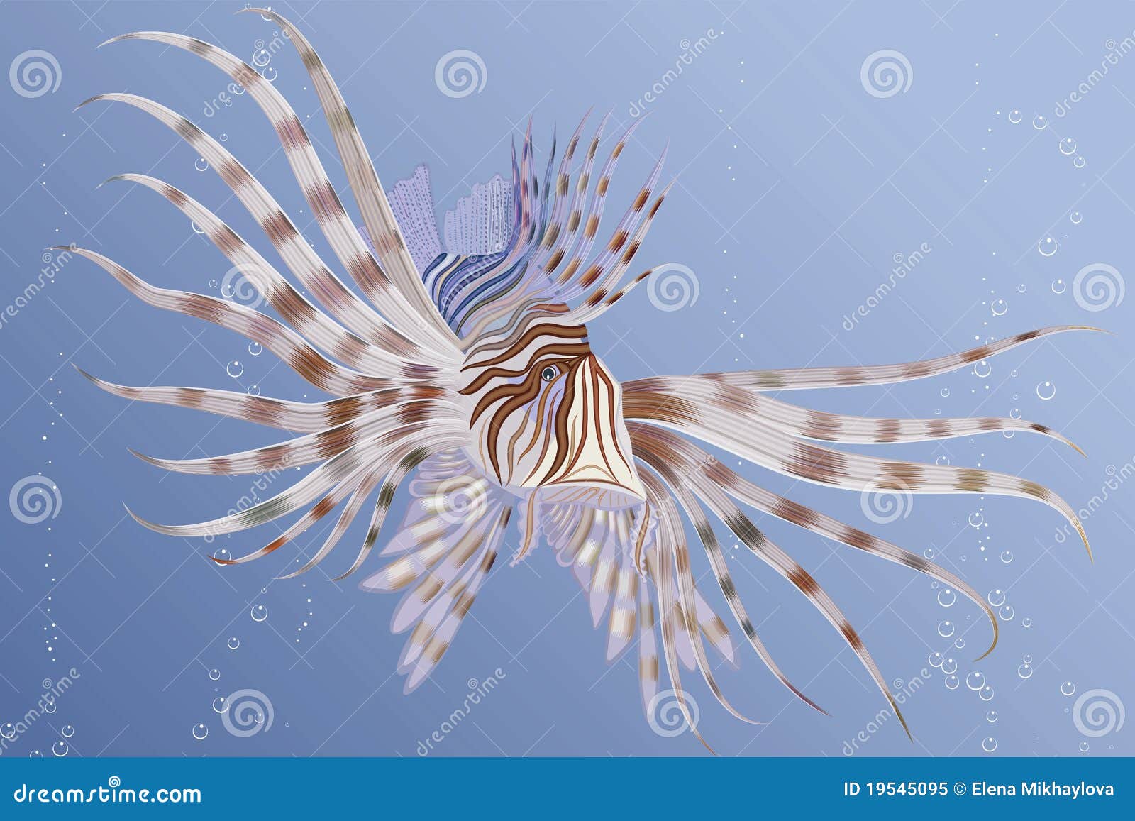 Lion Fish Cartoon Vector Illustration | CartoonDealer.com #68367444