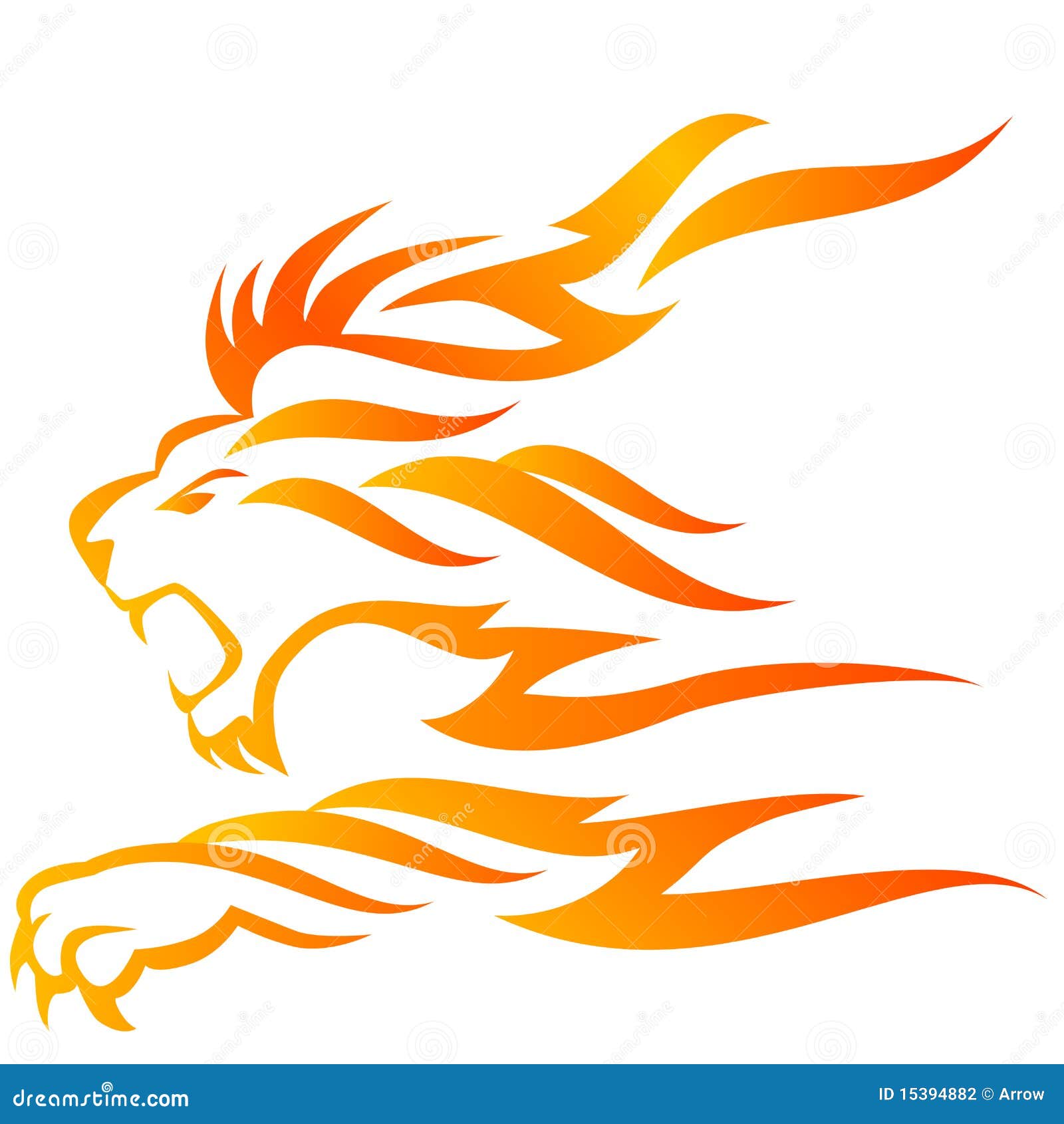 Lion Flame Logo Vector Template, Lion Fire Exclusive Logo Design ...
