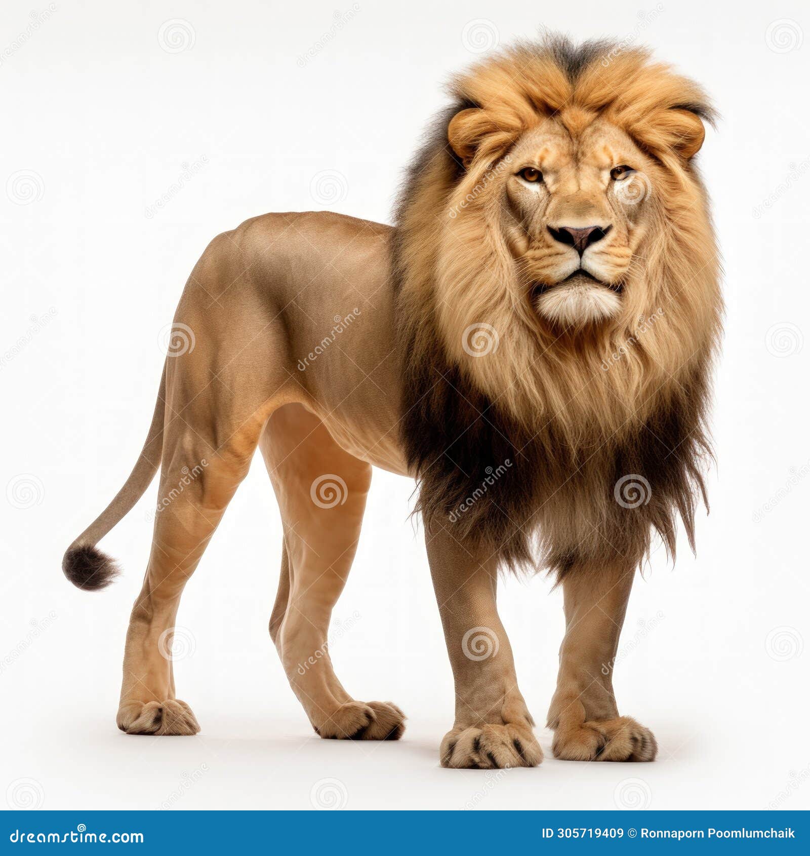 A Lion Full Body Armor Suit Isolated Against White Background. 3d ...