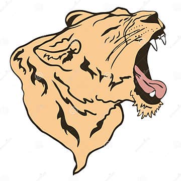 Lion growling vector stock vector. Illustration of head - 19290426
