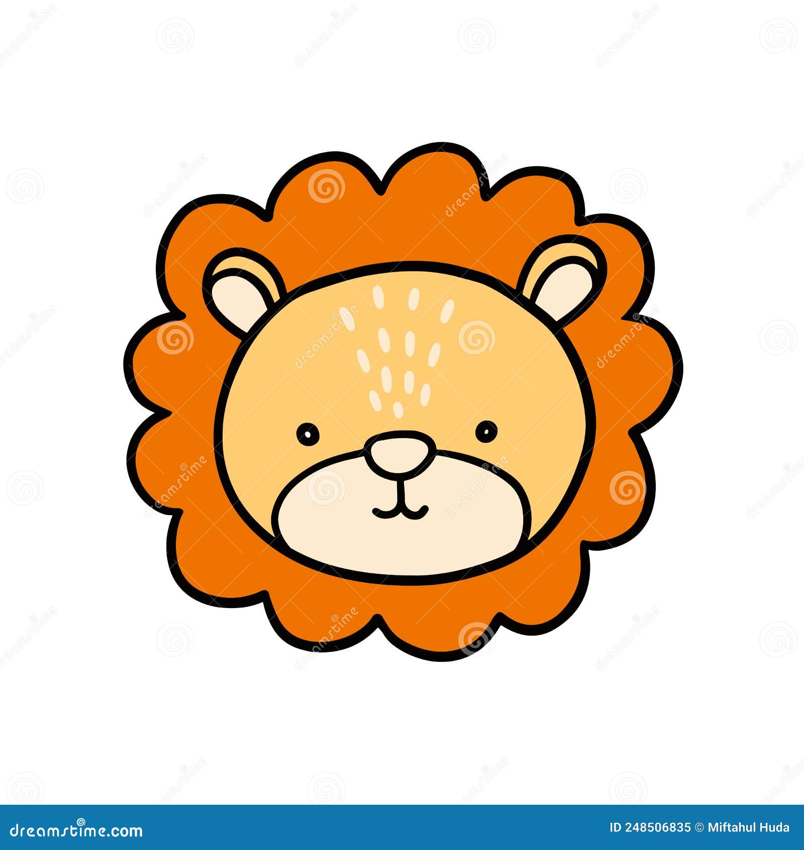 Lion Hand Drawn. Simple and Cute Illustrations in Vector Design Stock ...