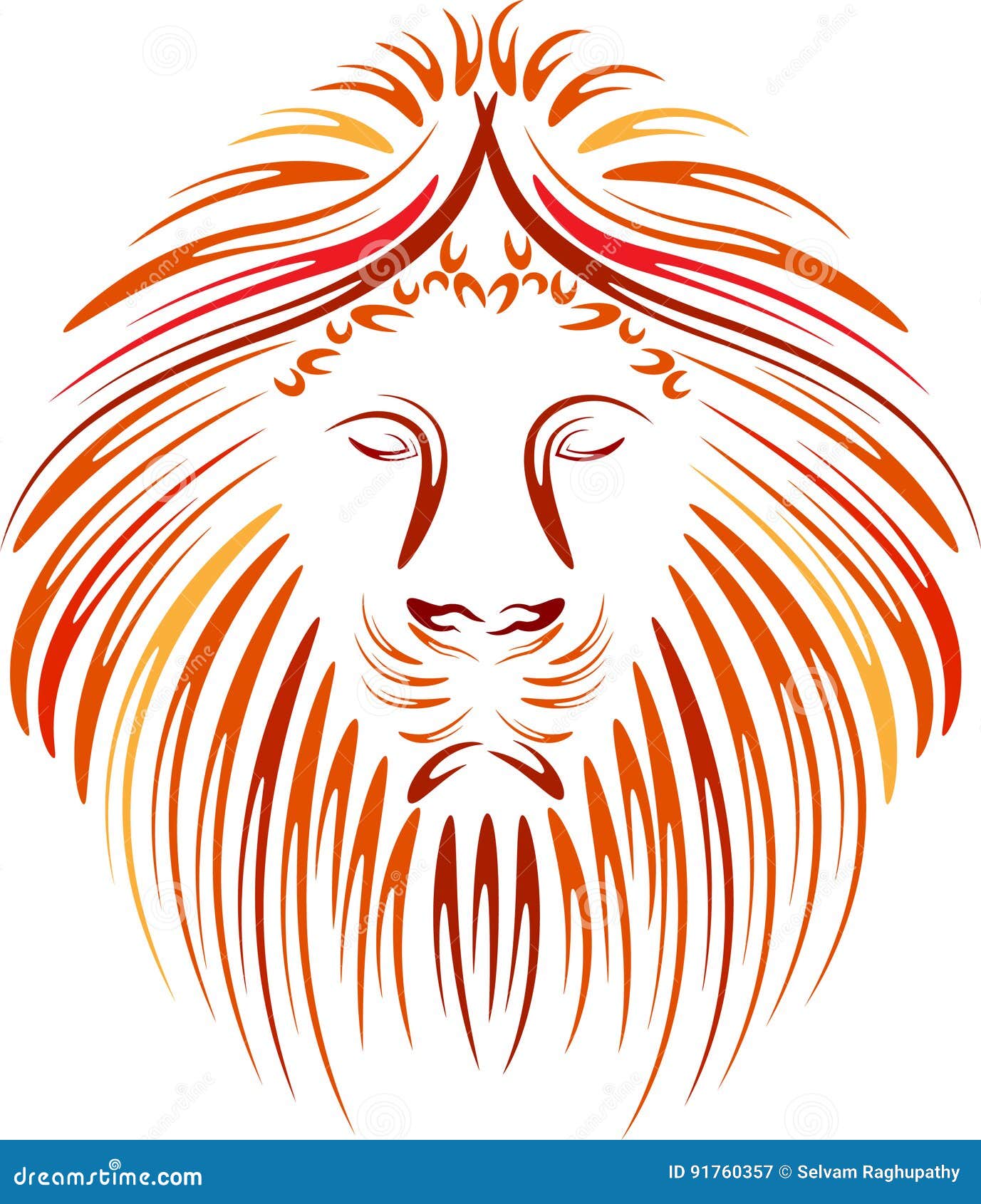 Lion head abstract stock vector. Illustration of icon - 91760357