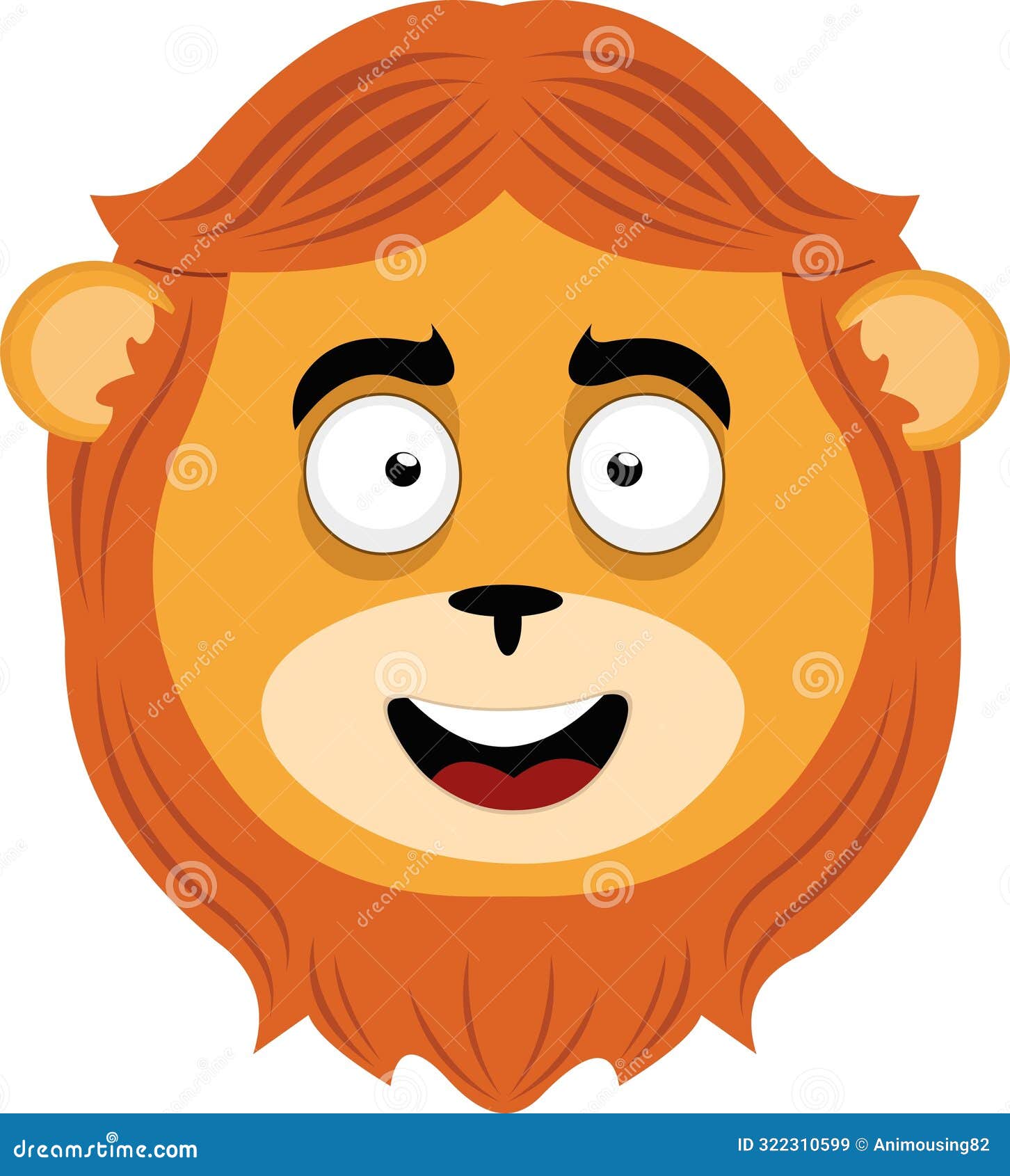 Lion head cartoon stock vector. Illustration of face - 322310599