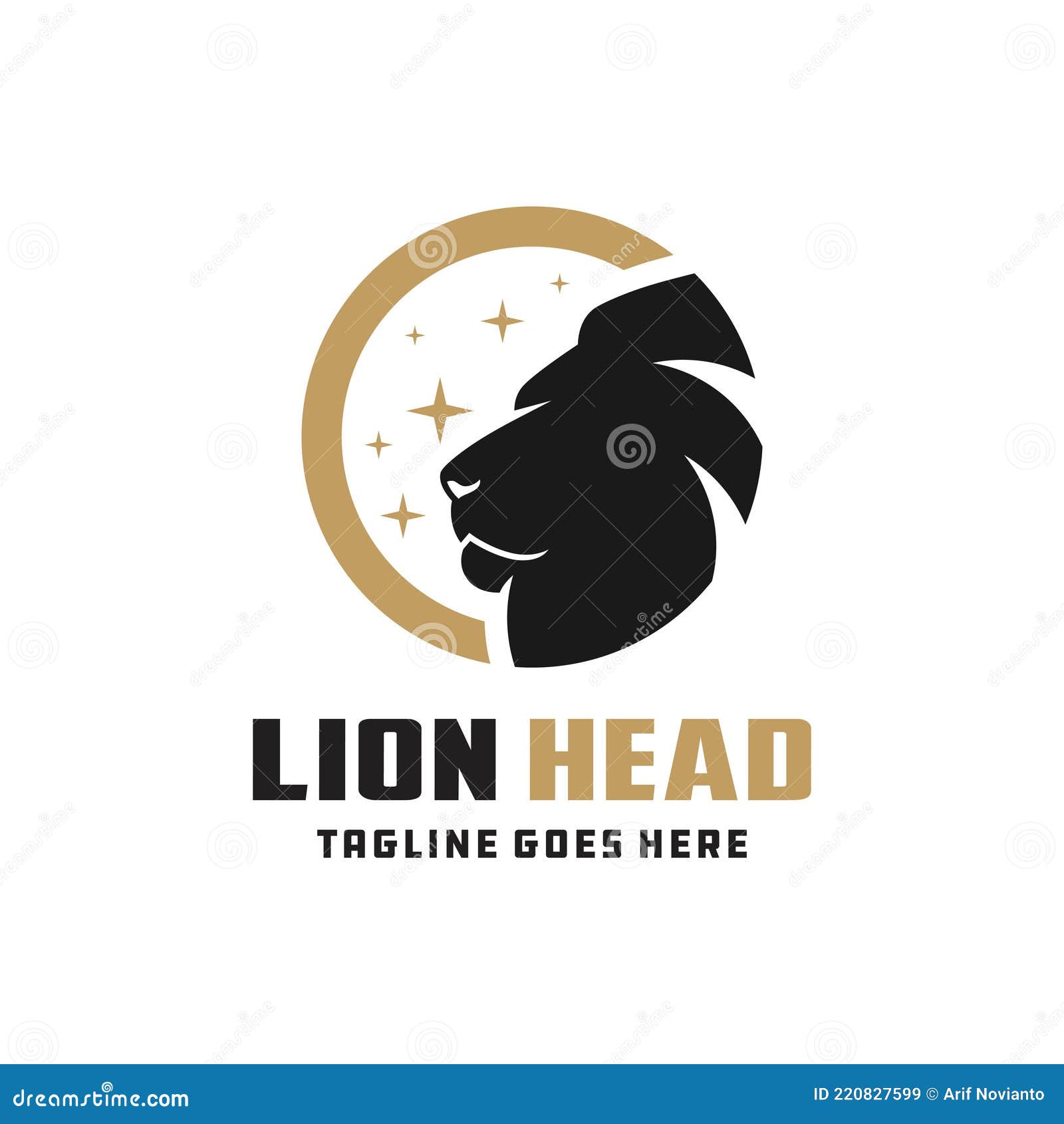 Lion Head Circle Logo Design Stock Image - Image of badge, face: 220827599