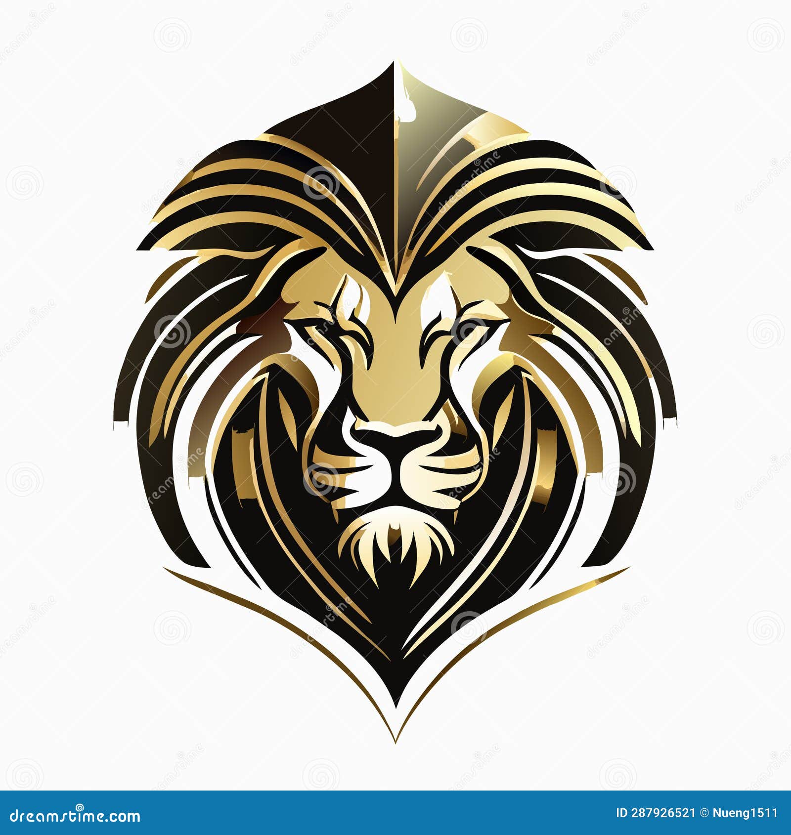Lion Head Logo Template Design Vector Icon Stock Vector - Illustration ...