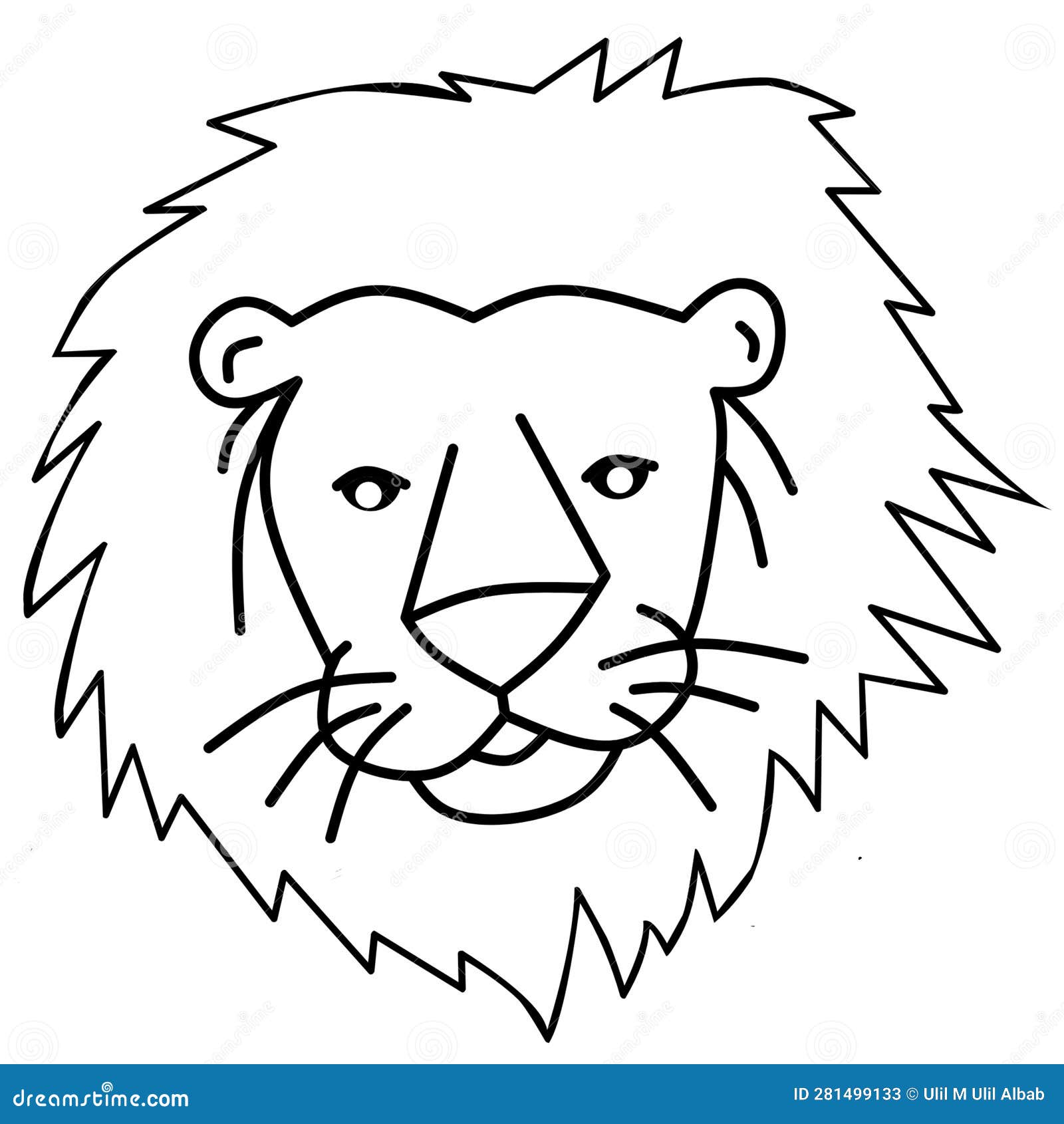 Lion Head Logo Template Illustration Stock Illustration - Illustration ...