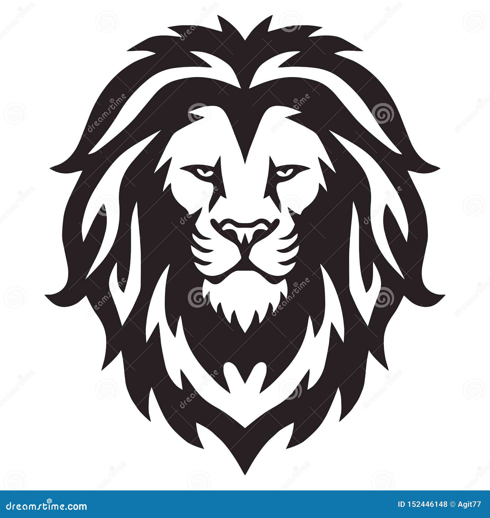 Lion Head Logo Vector Template Illustration Design Stock Vector ...