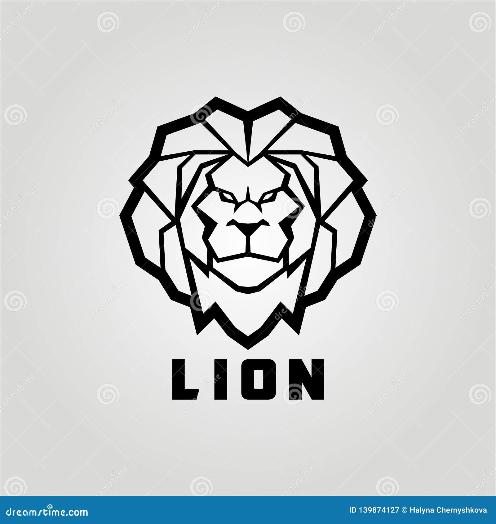 Lion Head with Mane Outline Cut Out Icon Stock Vector - Illustration of ...
