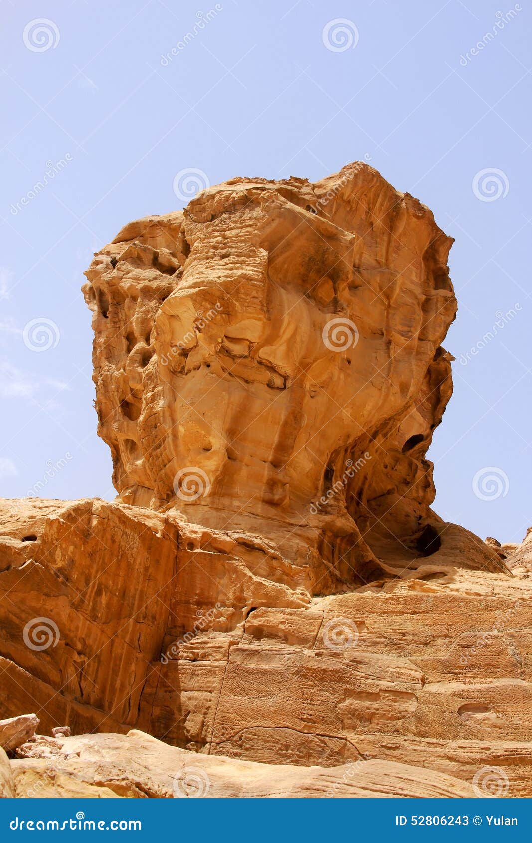 Lion head rock stock image. Image of cliffs, arabian - 52806243