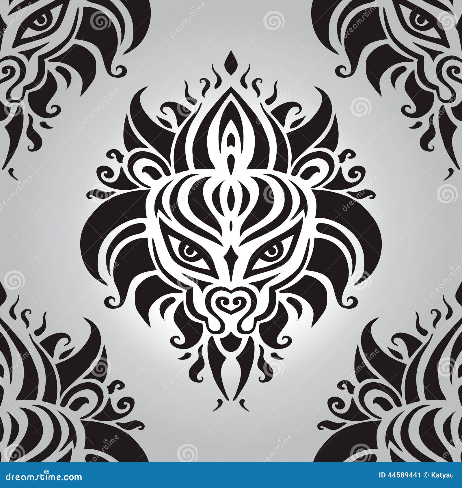 Lion Head. Seamless Pattern. Stock Vector - Illustration of lion ...