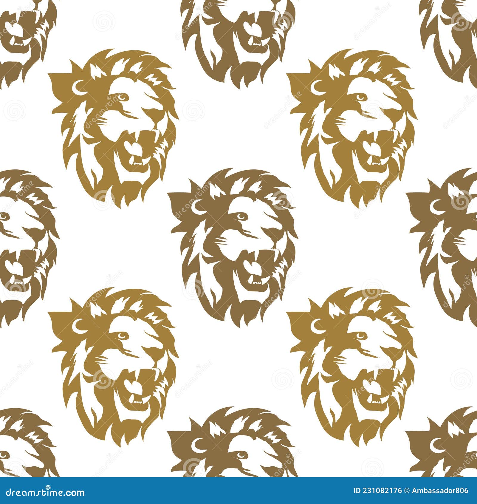 Seamless Profile People Pattern. Male And Female Faces Side Portrait ...