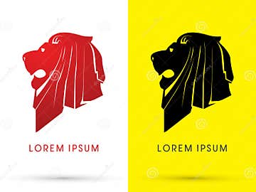 Lion head side view stock vector. Illustration of black - 87904480