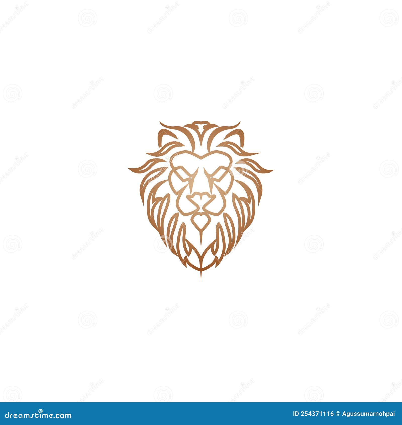 Lion head template logo stock vector. Illustration of animal - 254371116