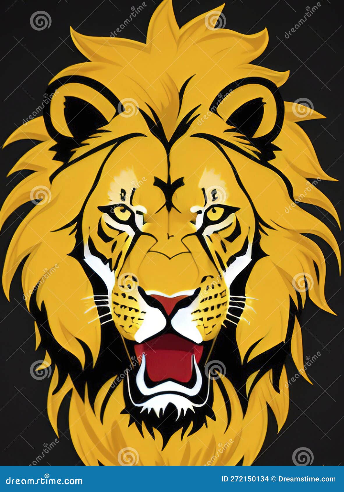 Lion Head. Vector Illustration. Lion Head Vector Illustration on ...