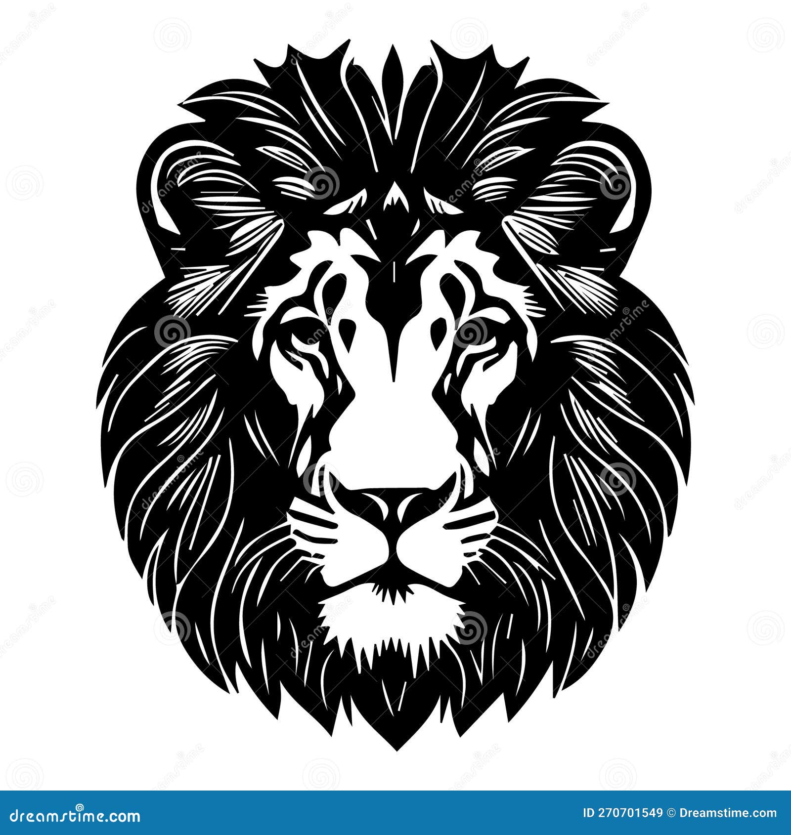 Lion head, vector stock illustration. Illustration of identity - 270701549
