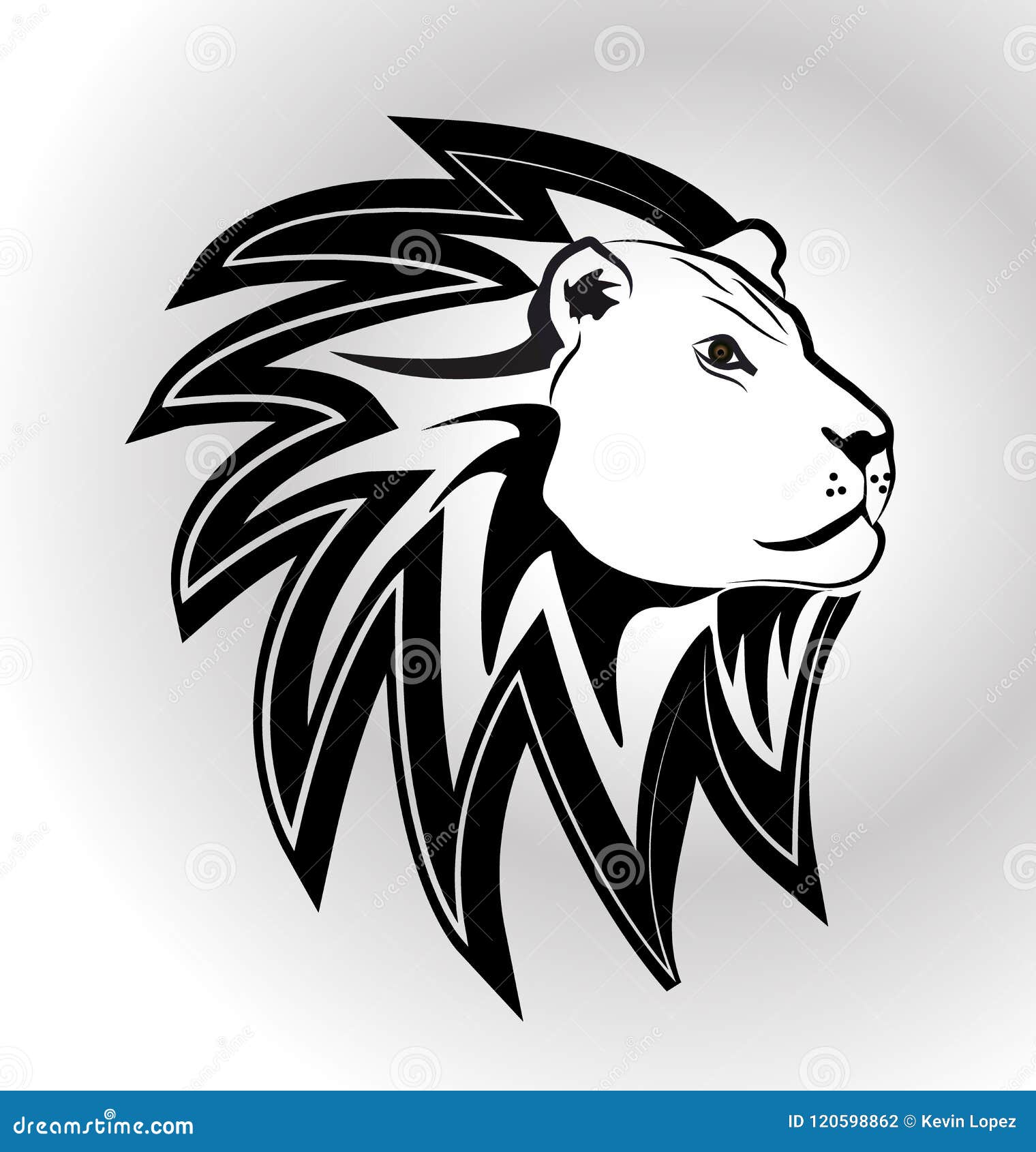 Lion head vector symbol stock vector. Illustration of abstract - 120598862