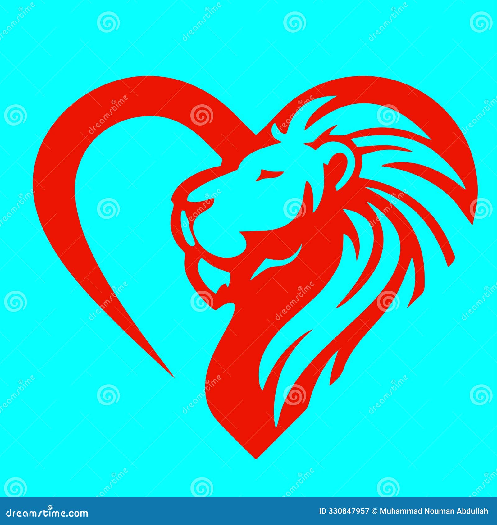 Lion Heart Logo Vector Element Stock Vector - Illustration of culture ...