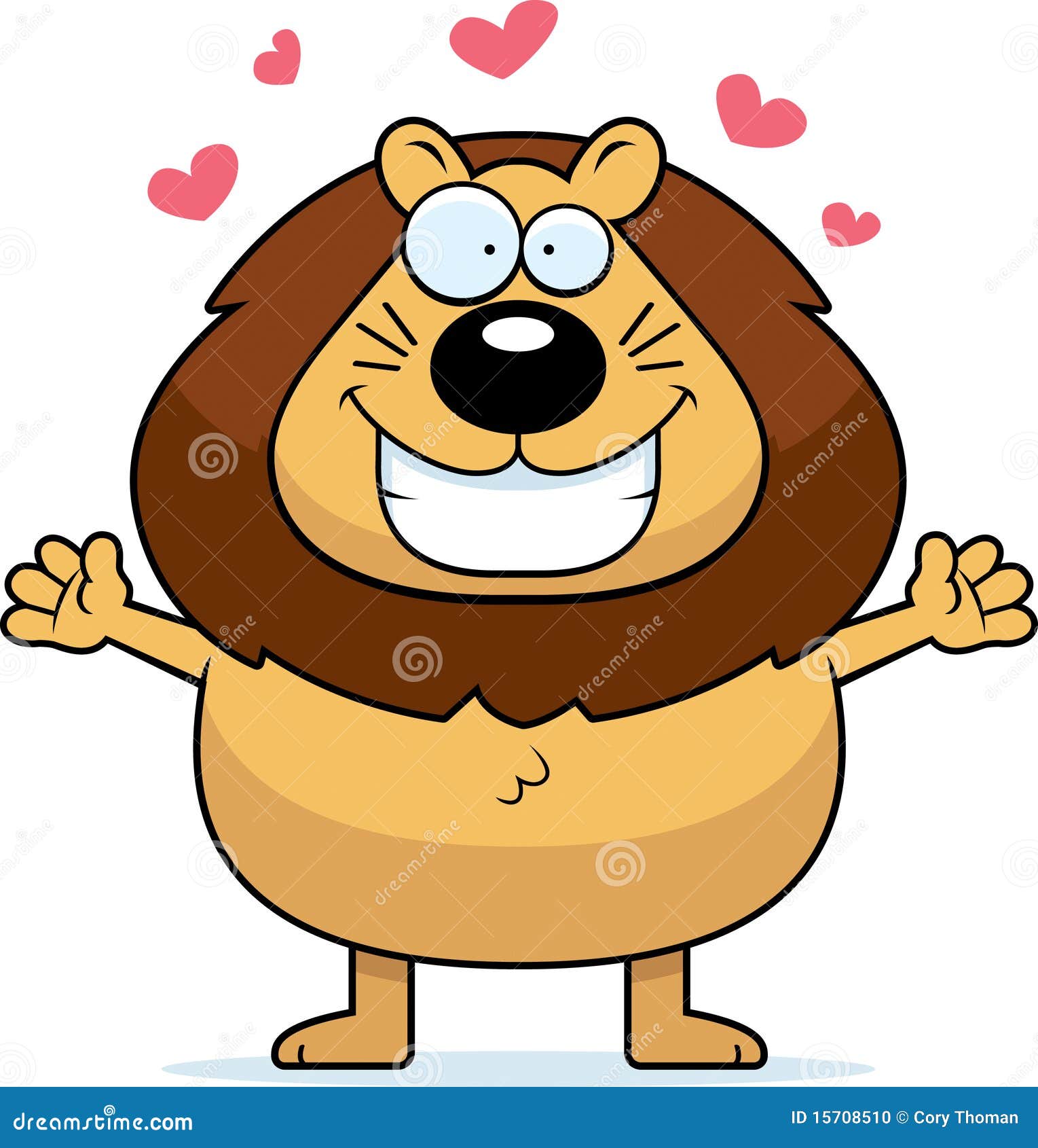 Lion Hug stock vector. Illustration of lion, love, happy - 15708510