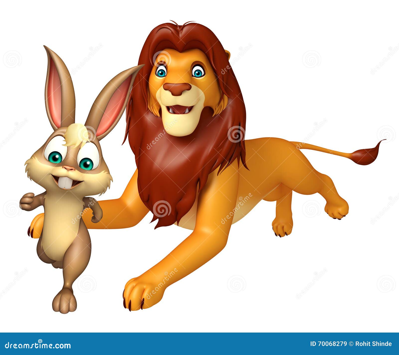 Lion Hunting Surveying Prey Drawing Stock Illustration | CartoonDealer ...