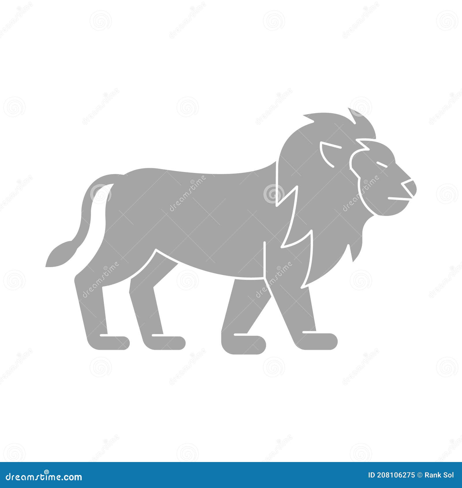 Dare Lion Vector Clipart