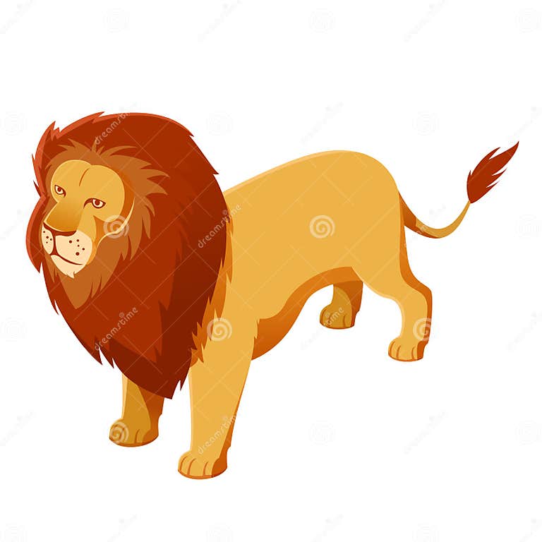 Lion isometric icon stock vector. Illustration of predator - 77247640
