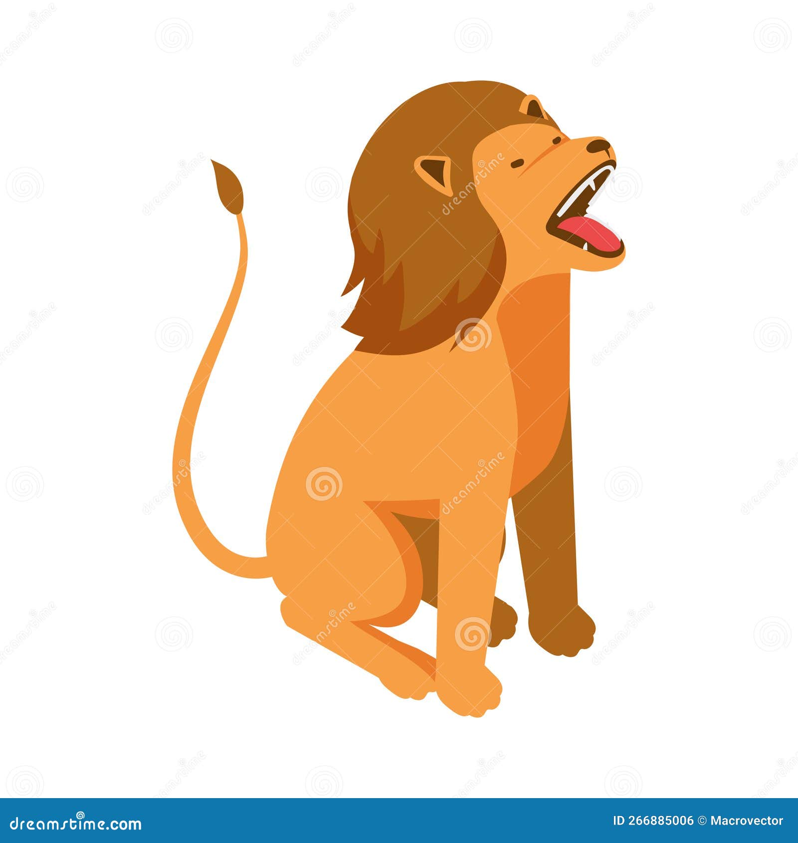 Lion Isometric Illustration Stock Vector - Illustration of tail, cute ...