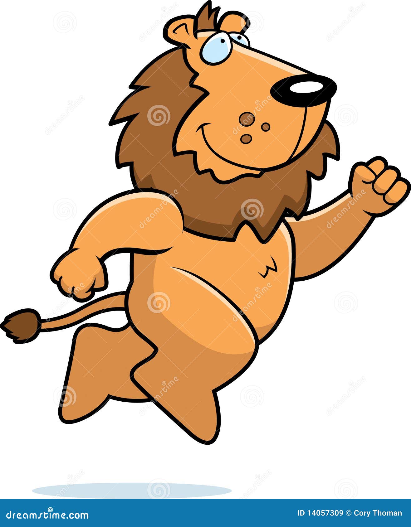 Lion Jumping stock vector. Illustration of leaping, smiling - 14057309