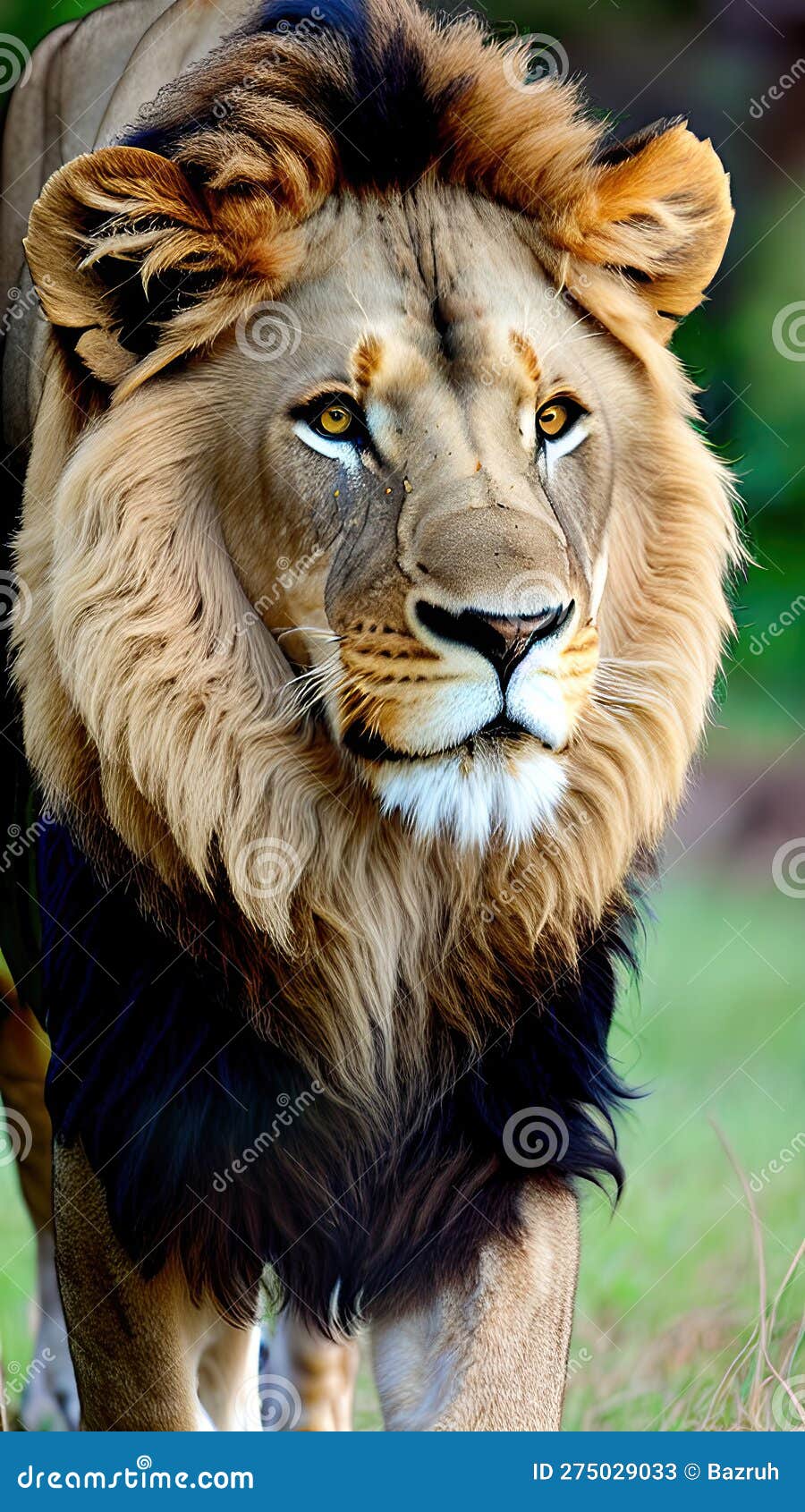 Lion is the King of the Animals Stock Illustration - Illustration of ...