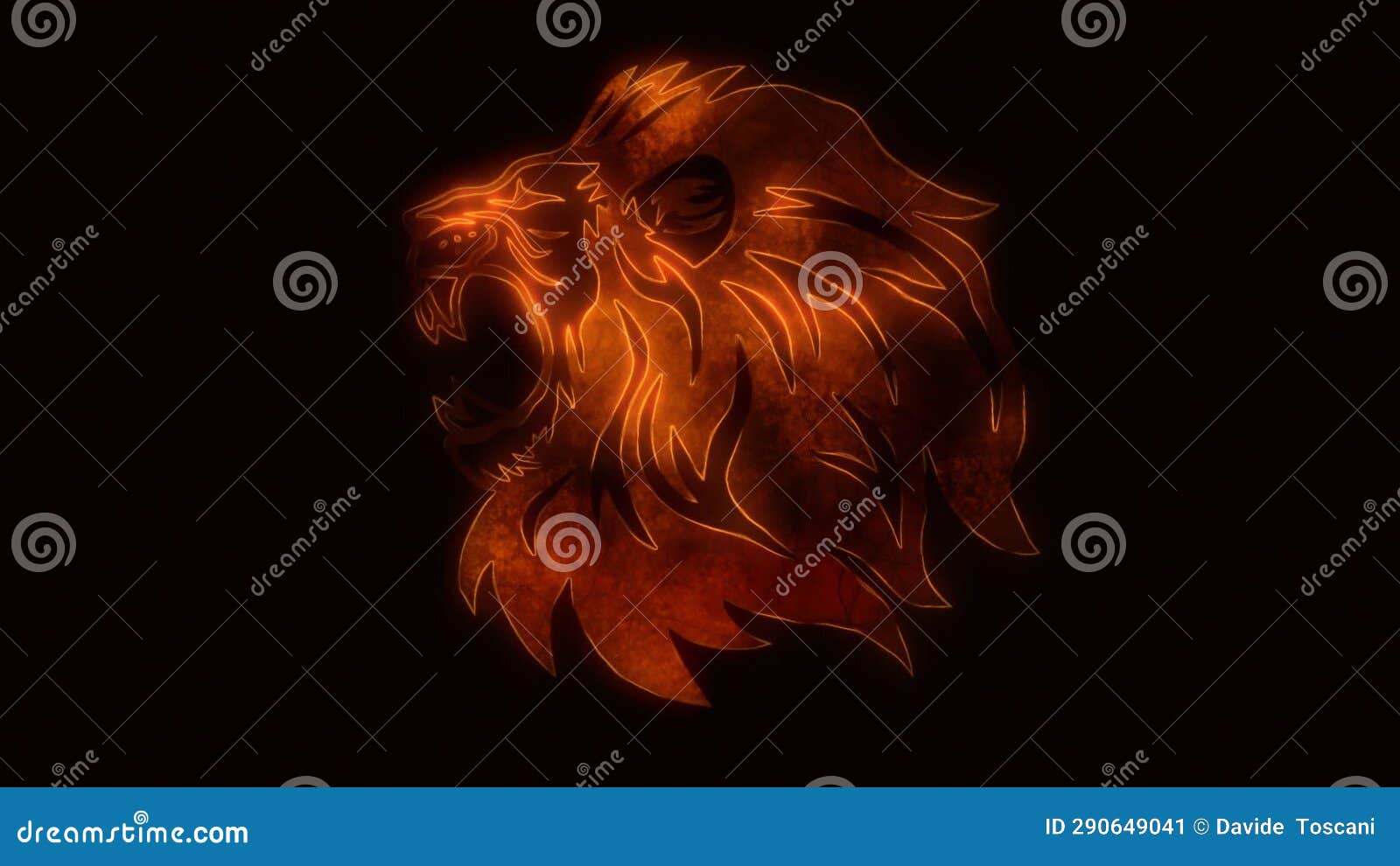 Lion King Head Animated Logo - Loop Graphic Element Overlay Stock Video ...