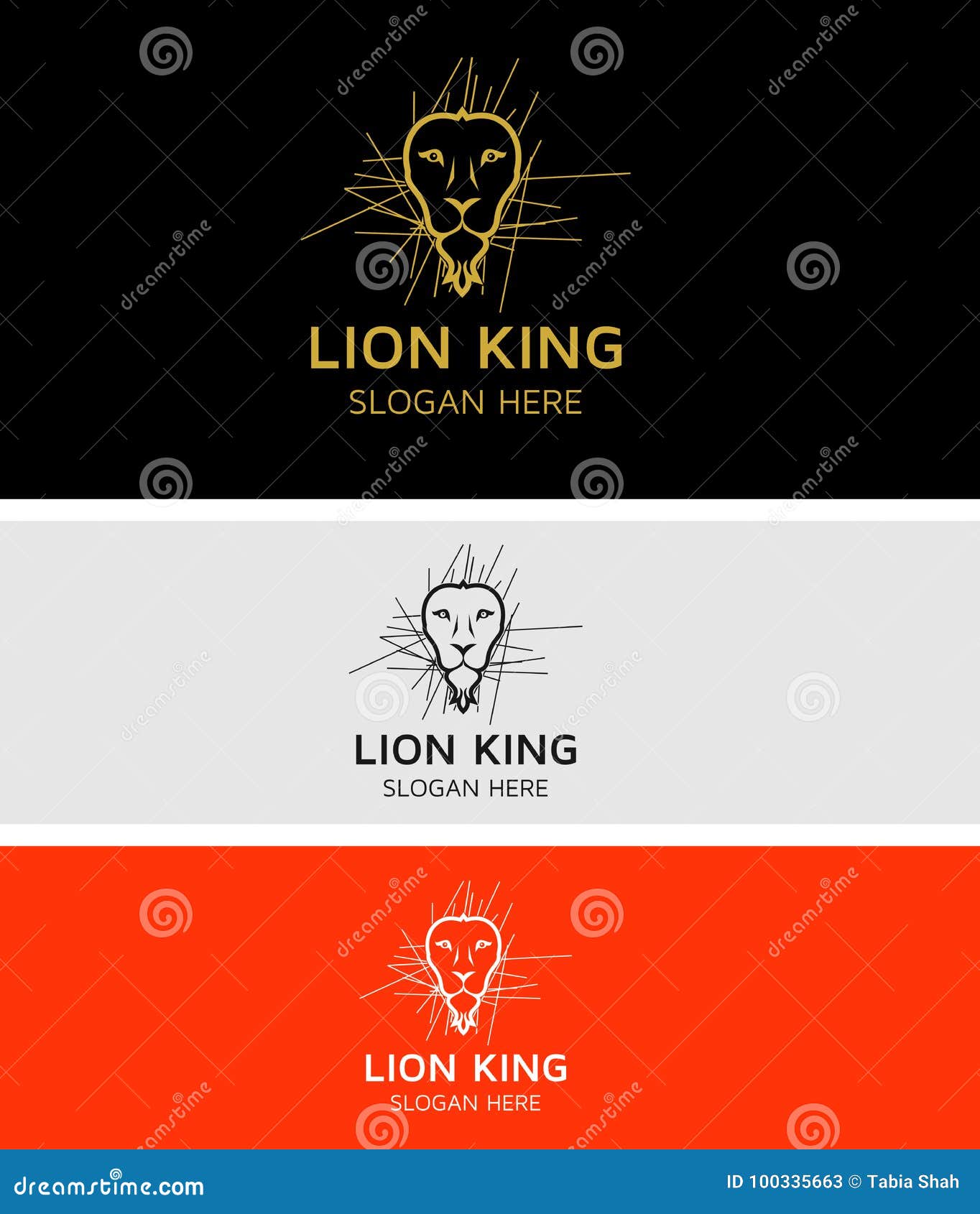 Lion King Head Vector Logo ilustración del vector. Ilustración de ...