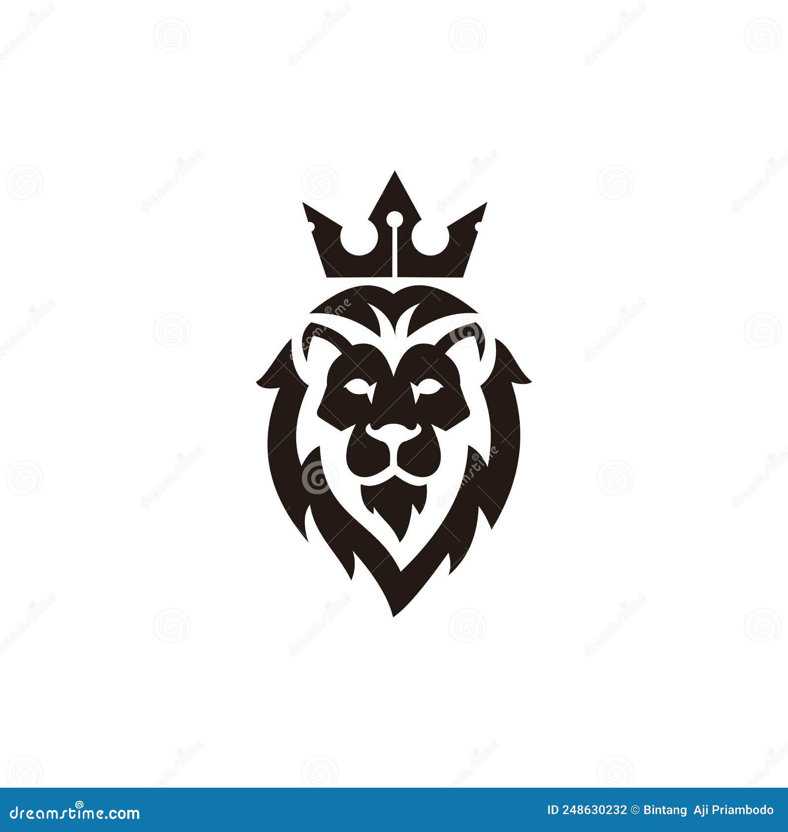 Lion King Logo / Lion Head and Crown Vector Stock Vector - Illustration ...