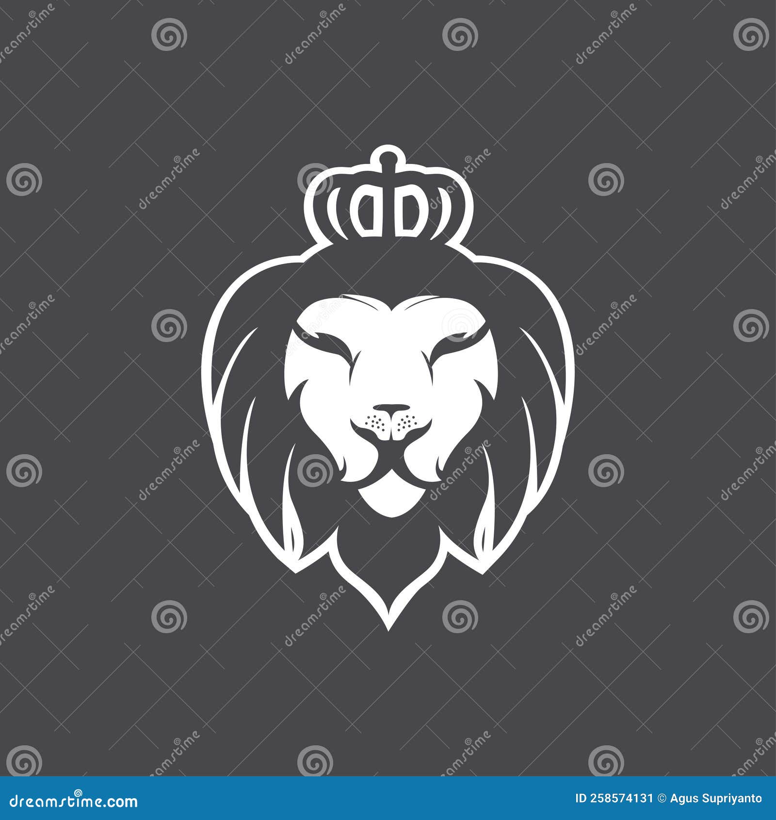 Lion King Logo , Lion Head and Crown Vector. Elements for Brand ...