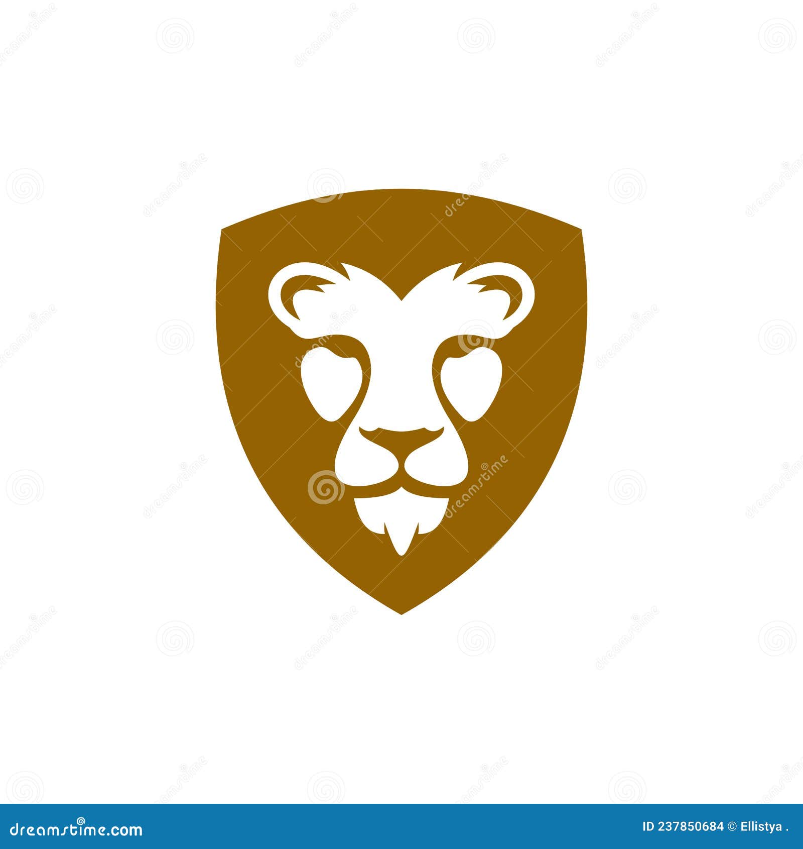 Lion King Shield Guard Vector Logo Design Stock Vector - Illustration ...