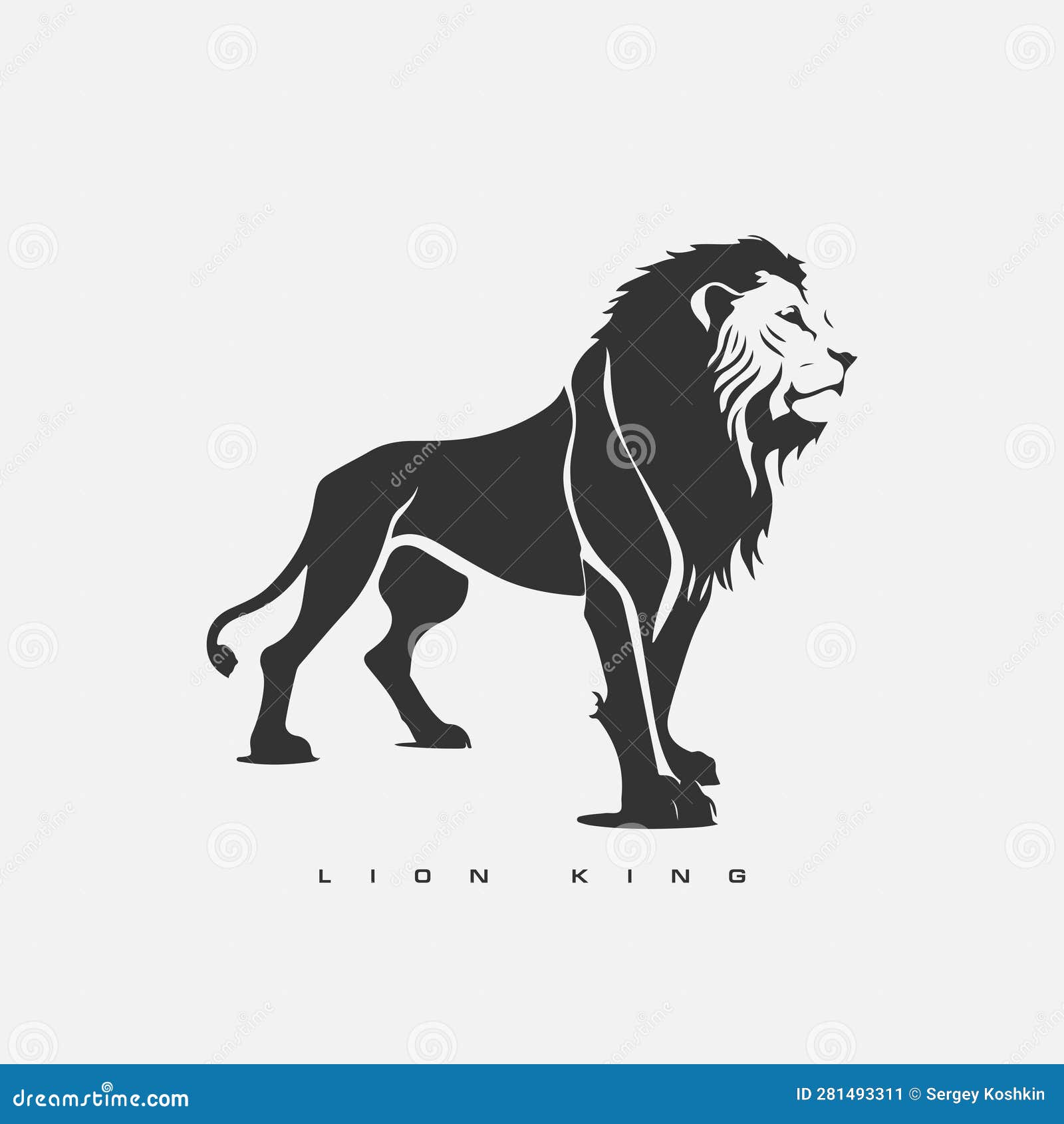 Lion King Vector Logo Template. Wild Animal Lion. Stock Vector ...