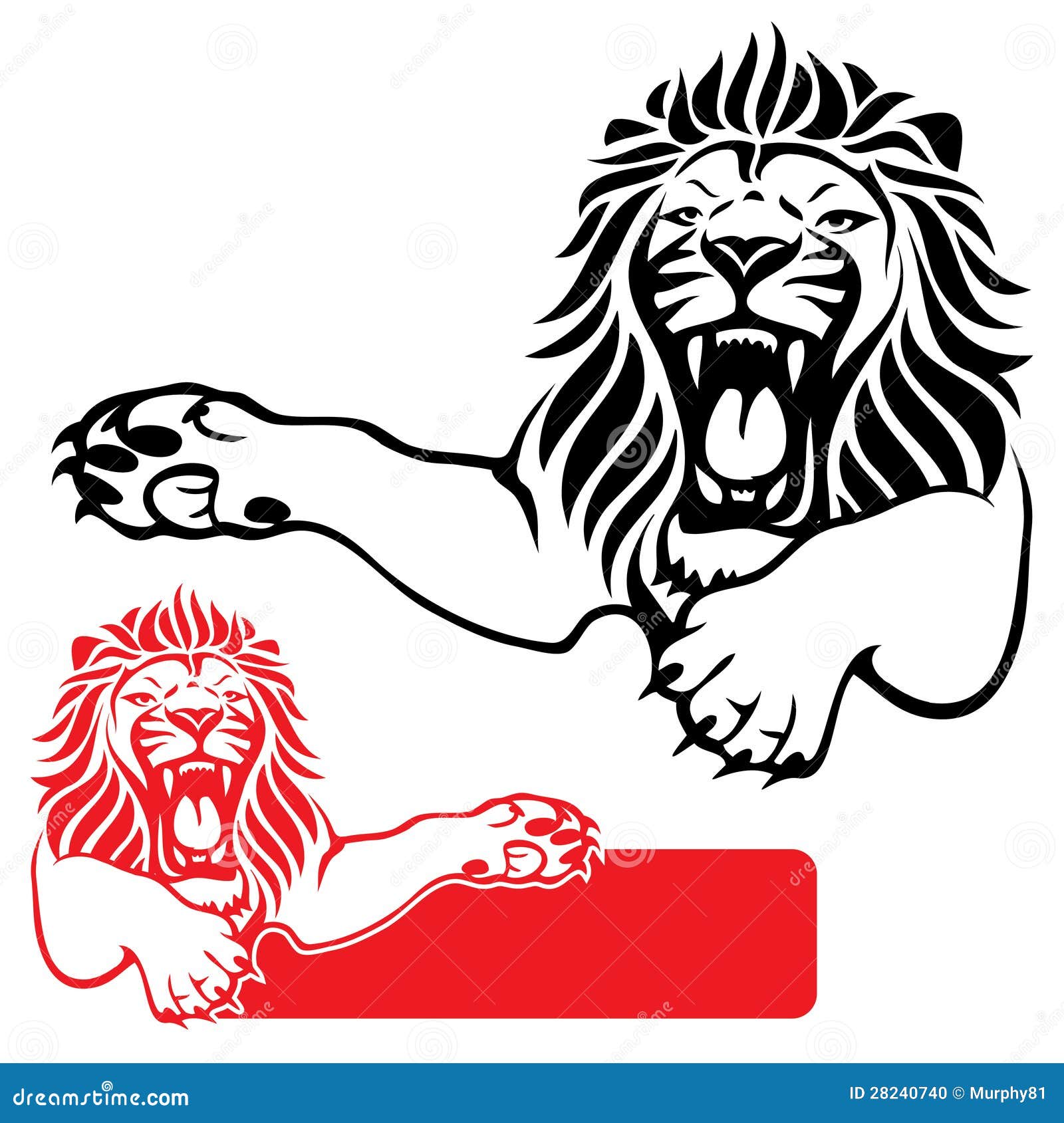 Lion label stock vector. Illustration of feline, carnivore - 28240740