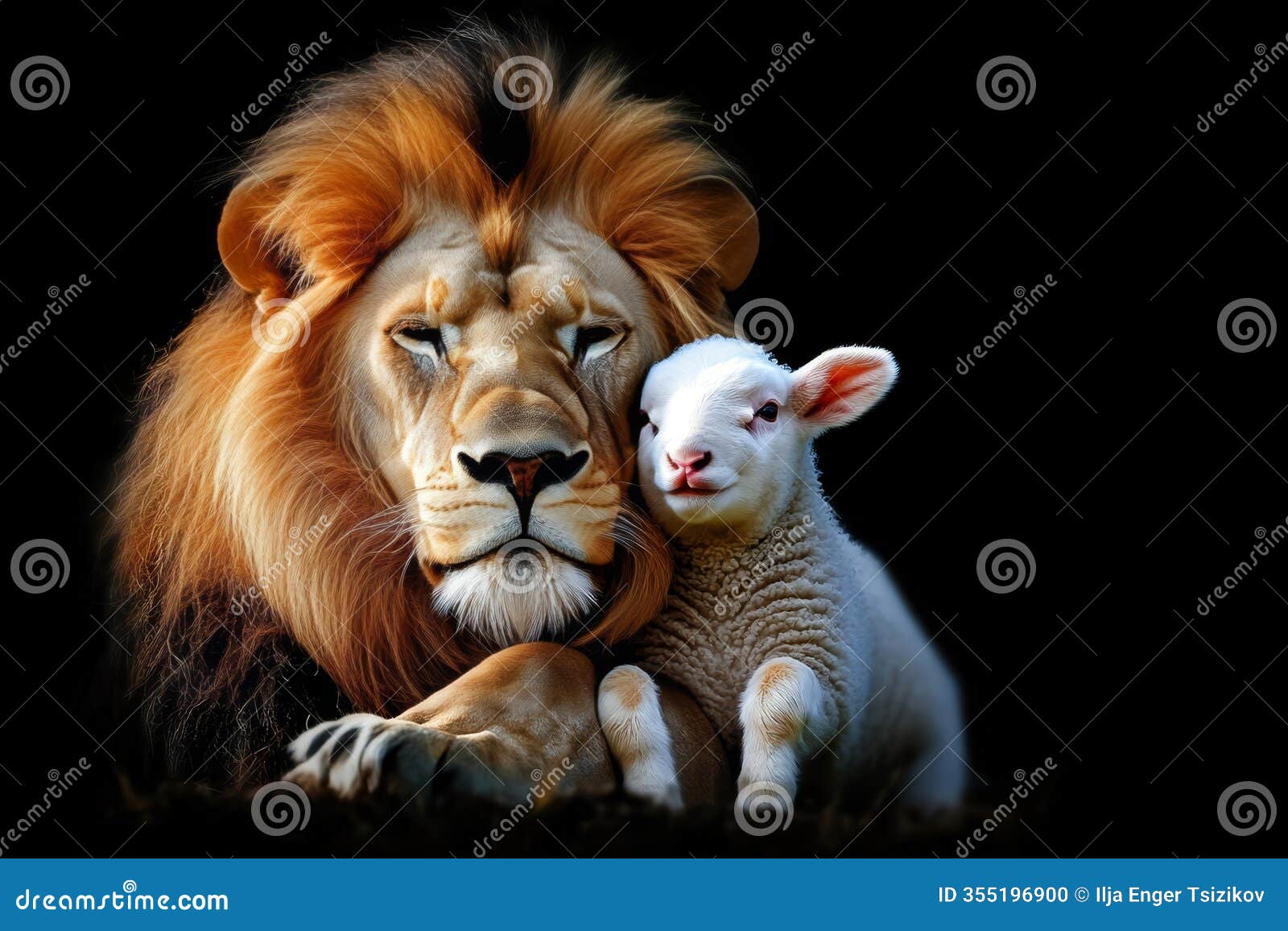 Lion and Lamb, a Study in Contrast Predator and Prey Find Harmony on ...