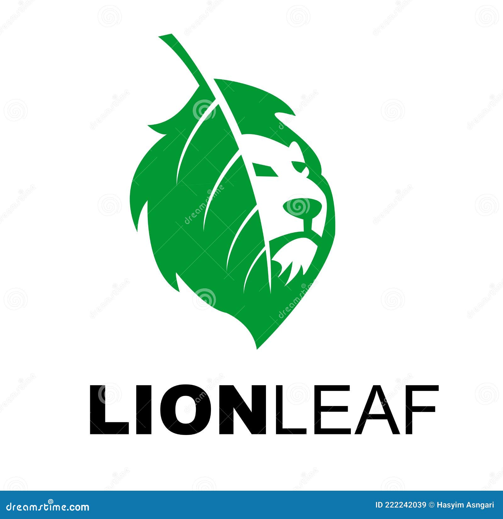 Lion Leaf Logo Design Concept Stock Vector - Illustration of globe, nature: 222242039
