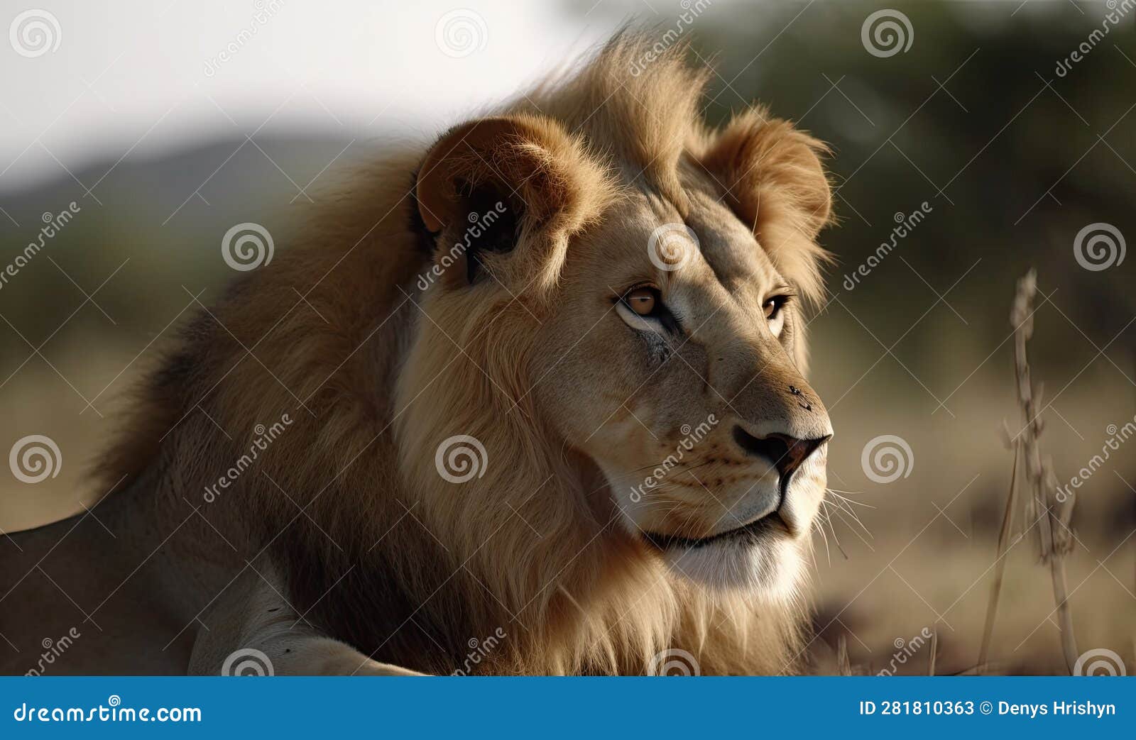 The Lion Lies Alone, Deep in Thought Creating Using Generative AI Tools ...