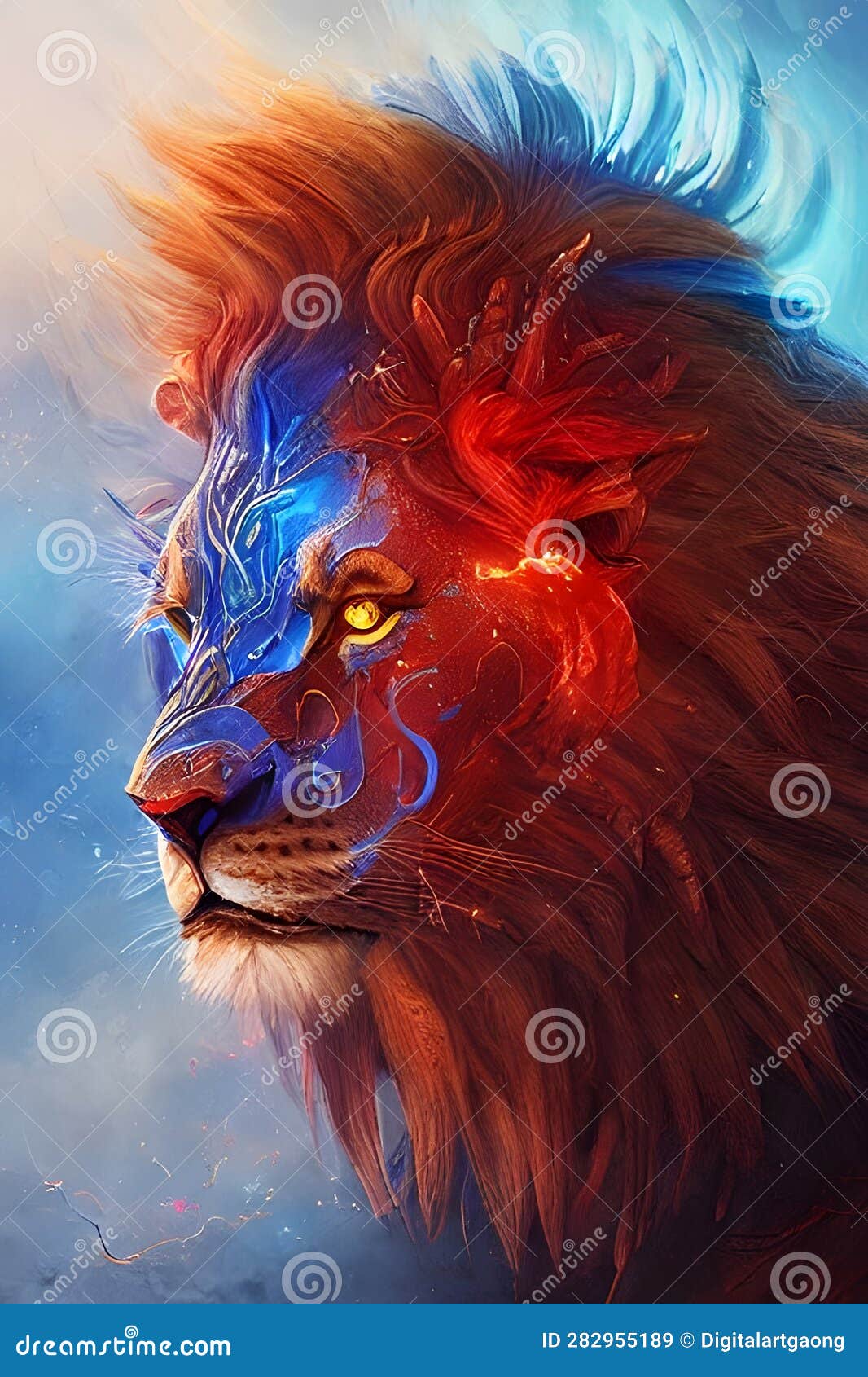 The Lion in the Light: Expressing Grace and Courage through Drawing Art ...