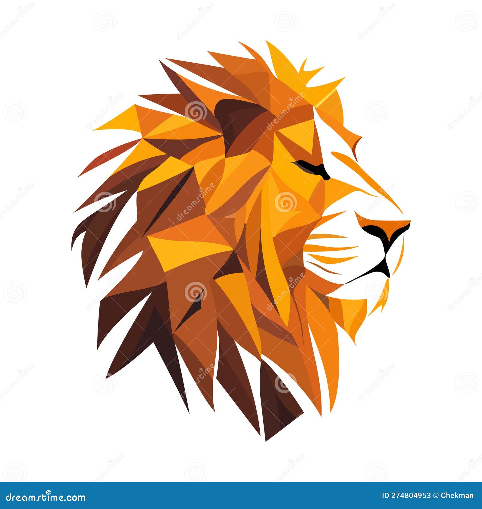 Lion Logo Design. Abstract Colorful Polygon Lion Head. Calm Lion with ... Lion Logo Design. Abstract Colorful Polygon Lion Head. Calm Lion with ...
