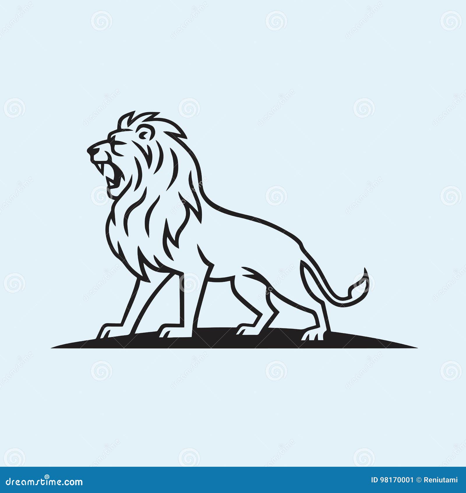 Lion Logo Mascot Illustration Template Stock Vector - Illustration of ...