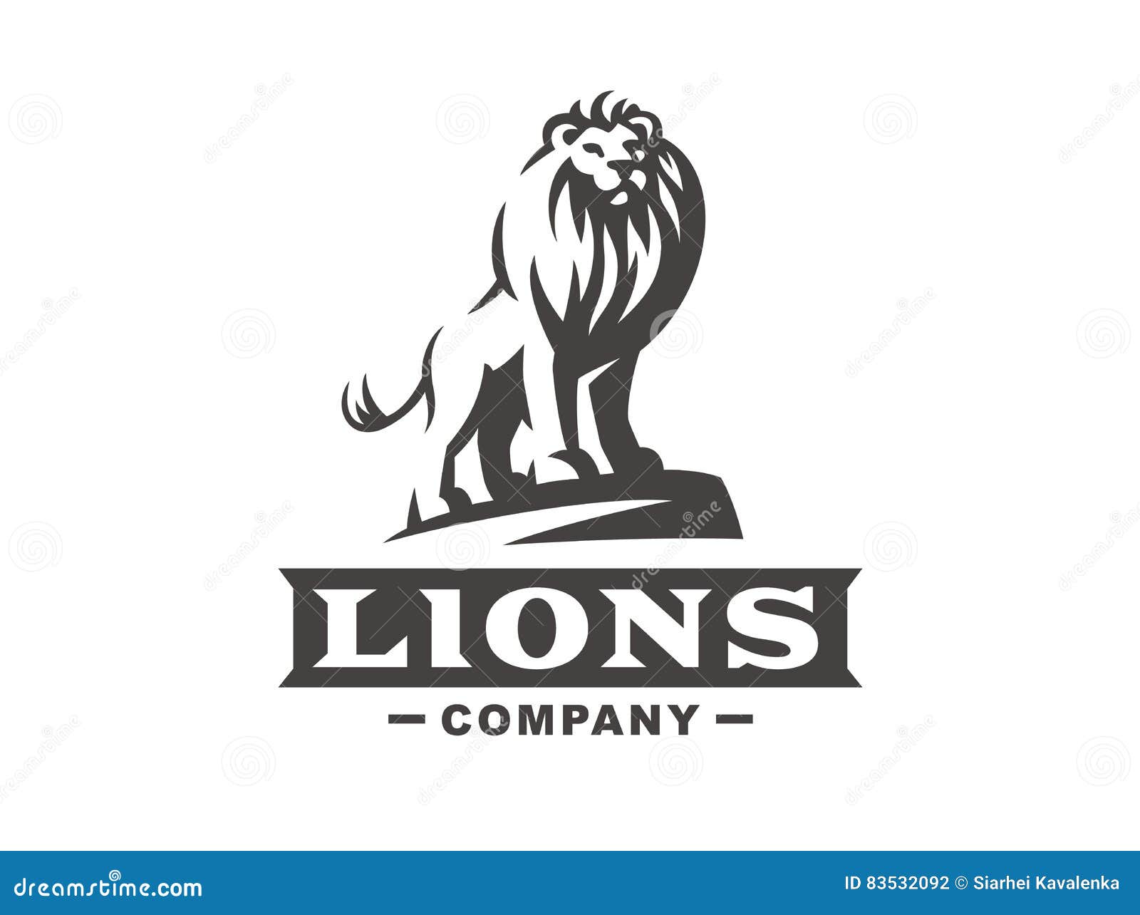 Lion Logo - Vector Illustration, Emblem Design Stock Vector ...