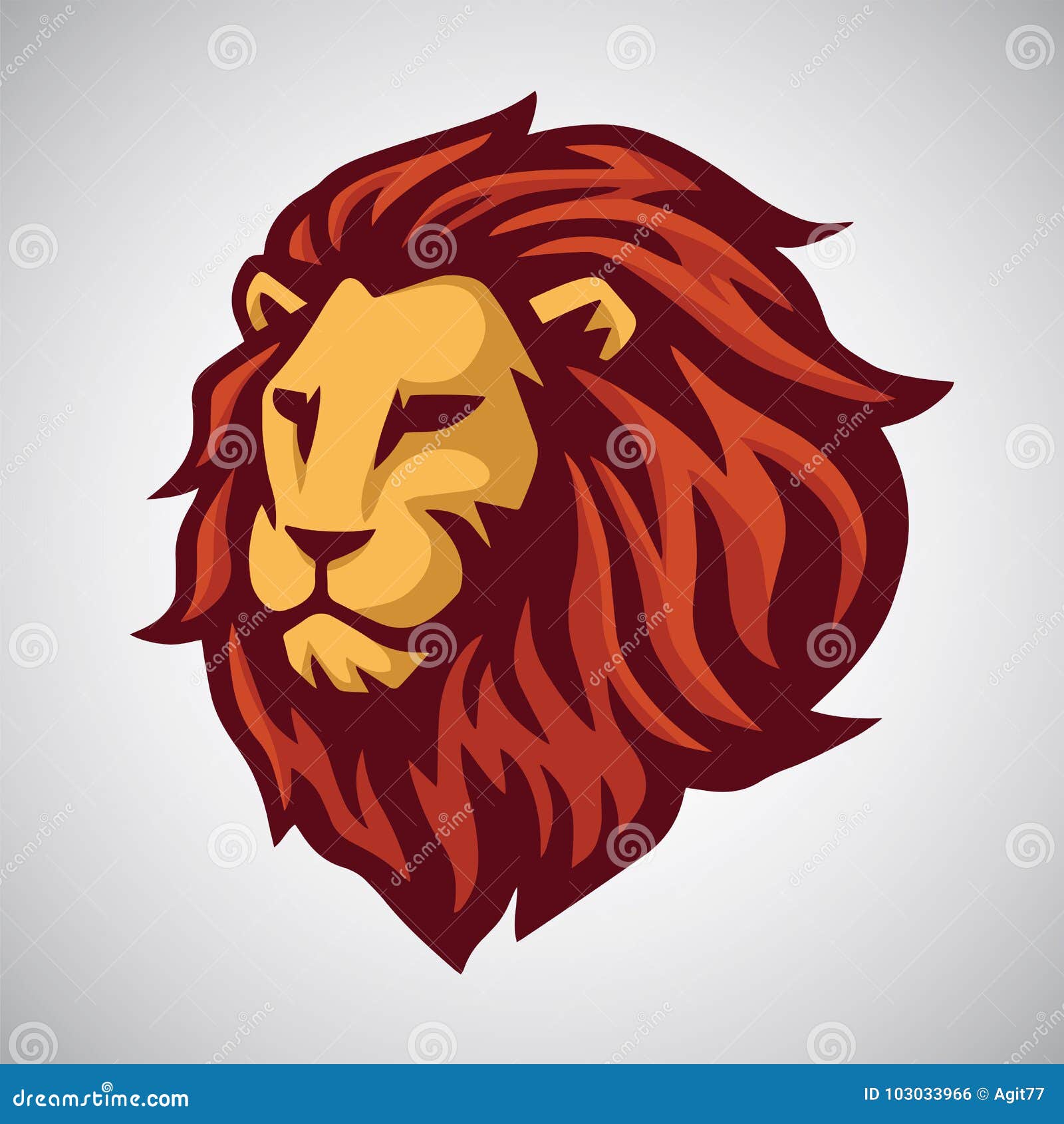 Lion Mascot Logo Template Vector Stock Vector - Illustration of king ...